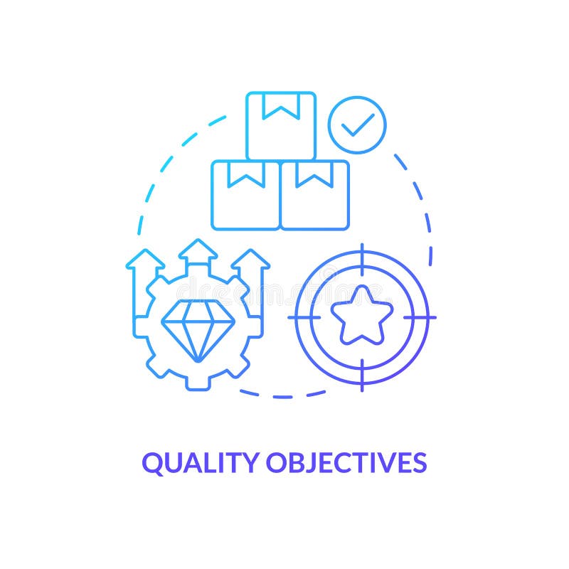 Quality Objectives Blue Gradient Concept Icon Stock Illustration ... Quality Objectives Blue Gradient Concept Icon Stock Illustration ...