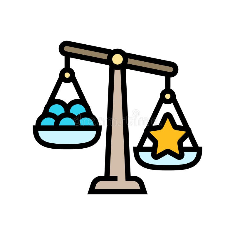 Quality Over Quantity Minimalism Color Icon Vector Illustration Stock ...