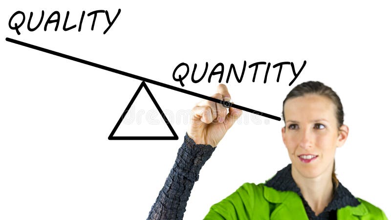 Quality over quantity stock image. Image of precise, efficiency - 35520711