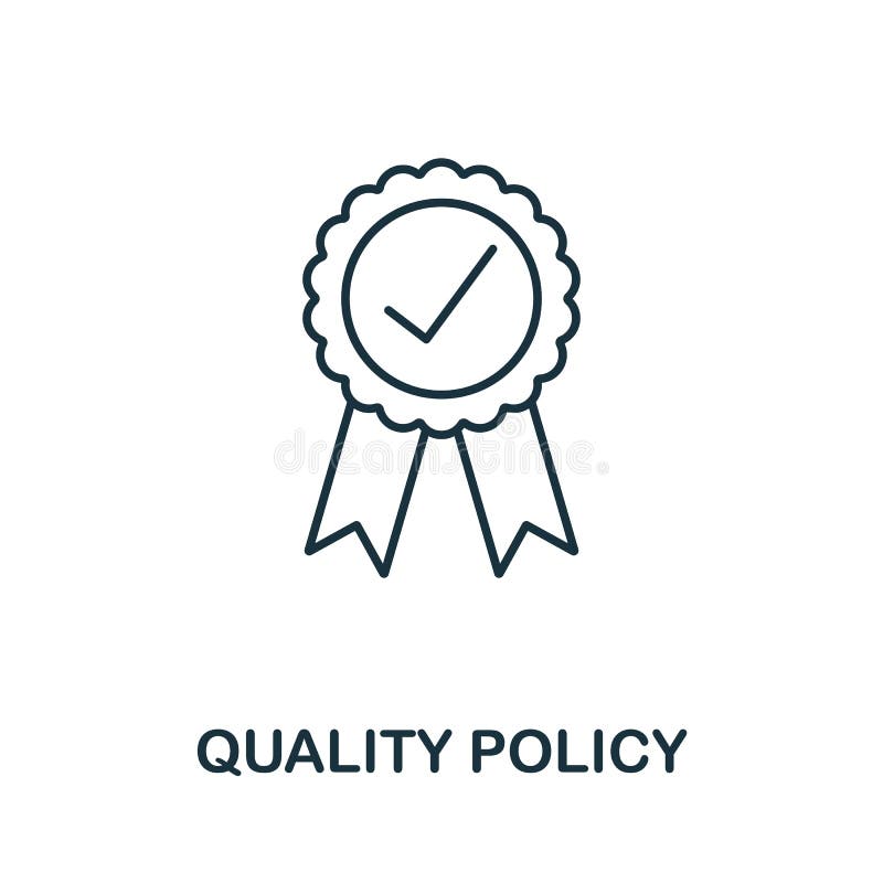 Quality Policy Vector Icon Symbol. Creative Sign from Quality Control ...