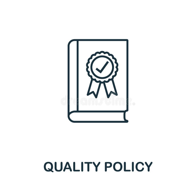 Quality Policy Vector Icon Symbol. Creative Sign from Quality Control ...