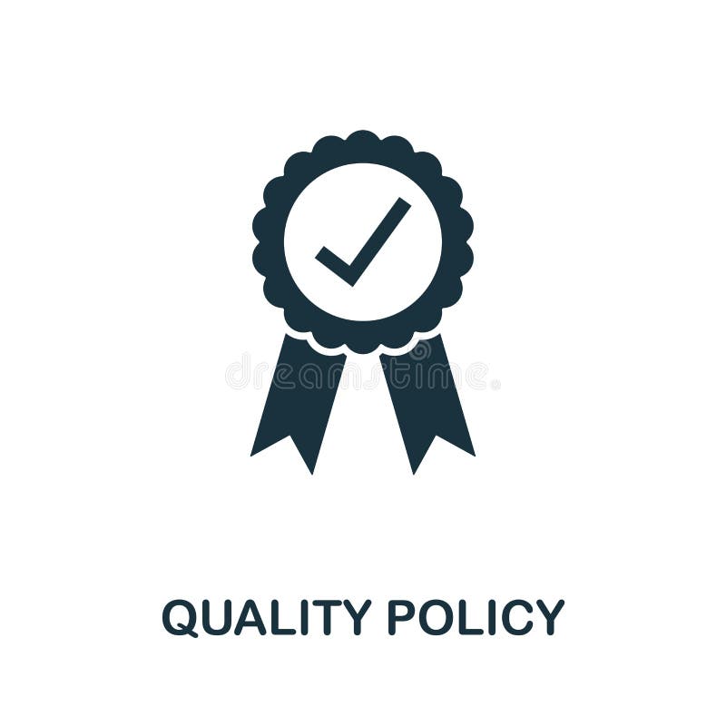 Quality Policy Vector Icon Symbol. Creative Sign from Quality Control ...