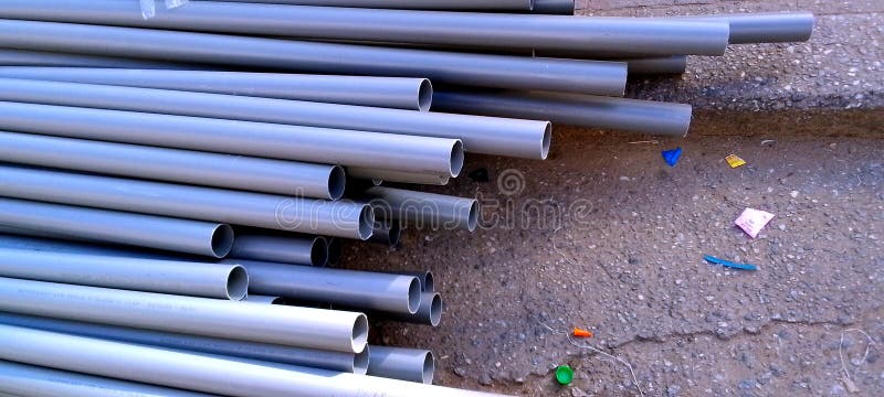 Pvc pipe for plumbing work stock image. Image of plastic - 298259601
