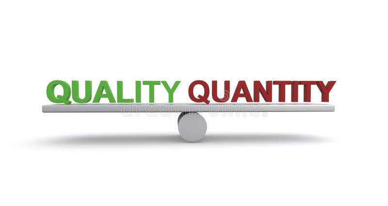 Quality Vs Quantity Target Depicting Balance between Product or Service ...
