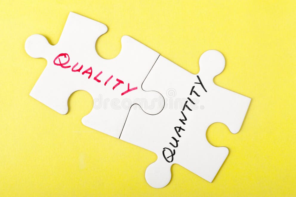 Quality or quantity stock image. Image of idea, project - 43936717