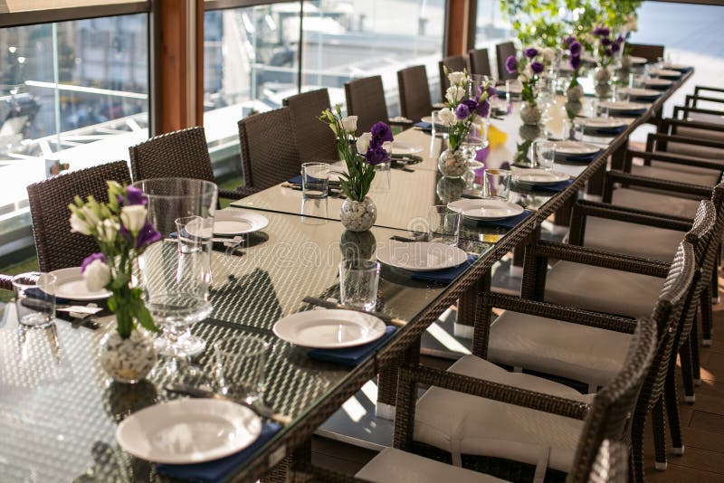 Quality Served Restaurant Table Stock Photo - Image of focus, guest ...