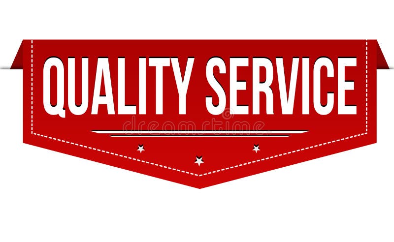 Quality Service Banner Design Stock Vector - Illustration of label ...