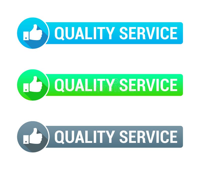 Quality Service Banner Vector Stock Vector - Illustration of white ...
