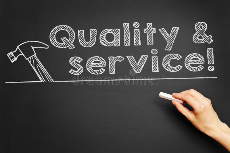 Quality, Service, Reliability in Silver Grey Gears Stock Illustration ...