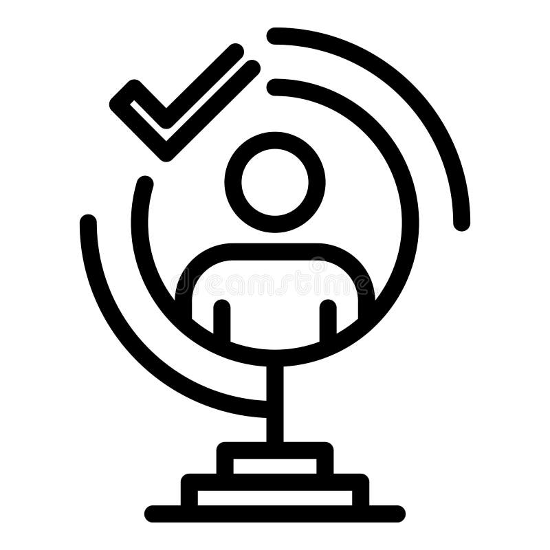 Quality Service Icon, Outline Style Stock Vector - Illustration of ...