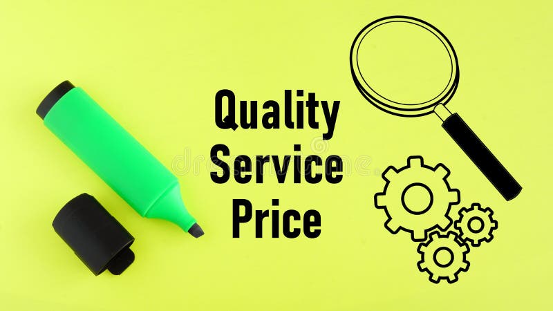 Quality Service Price is Shown Using the Text Stock Photo - Image of ...