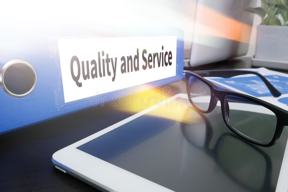Quality and Service ,Quality - Service - Price Stock Photo - Image of ...