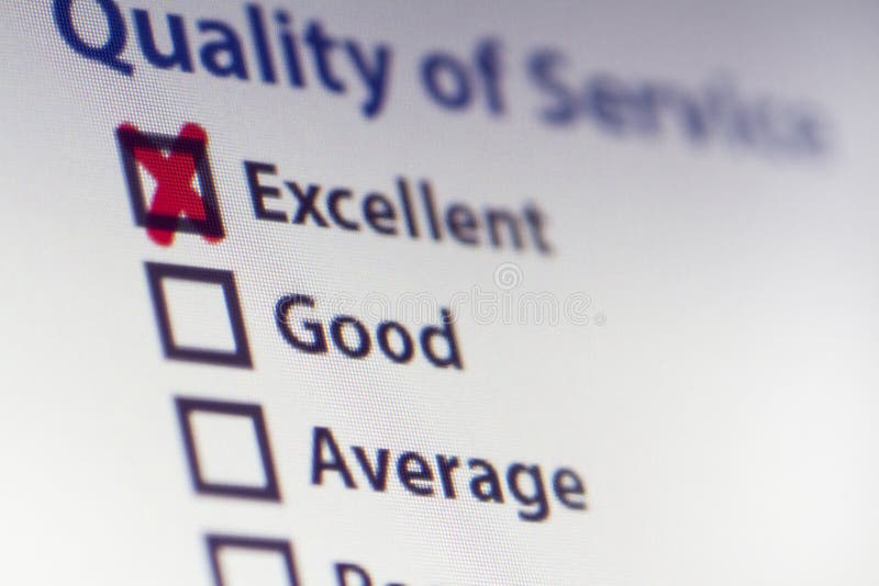 Quality Service Survey stock image. Image of ranking - 37252265