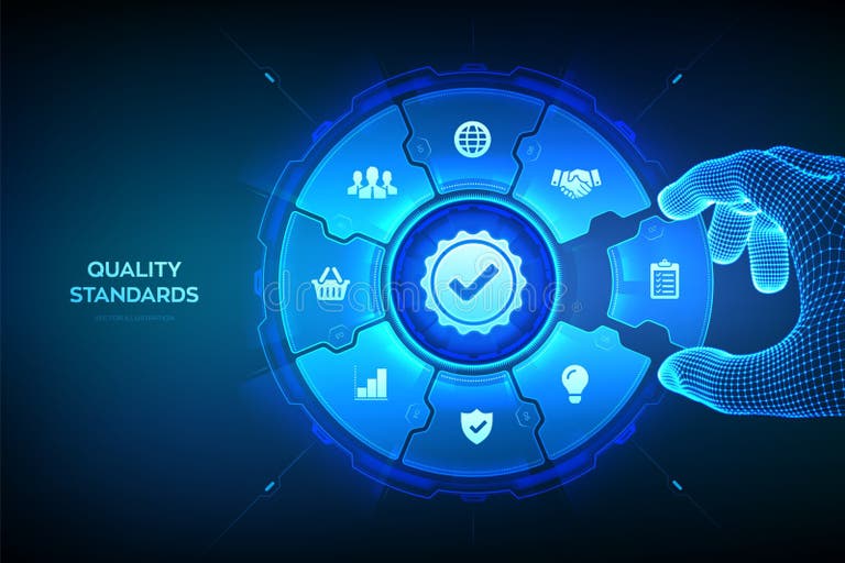 Quality Standards Control Technology Concept. ISO Standardization ...