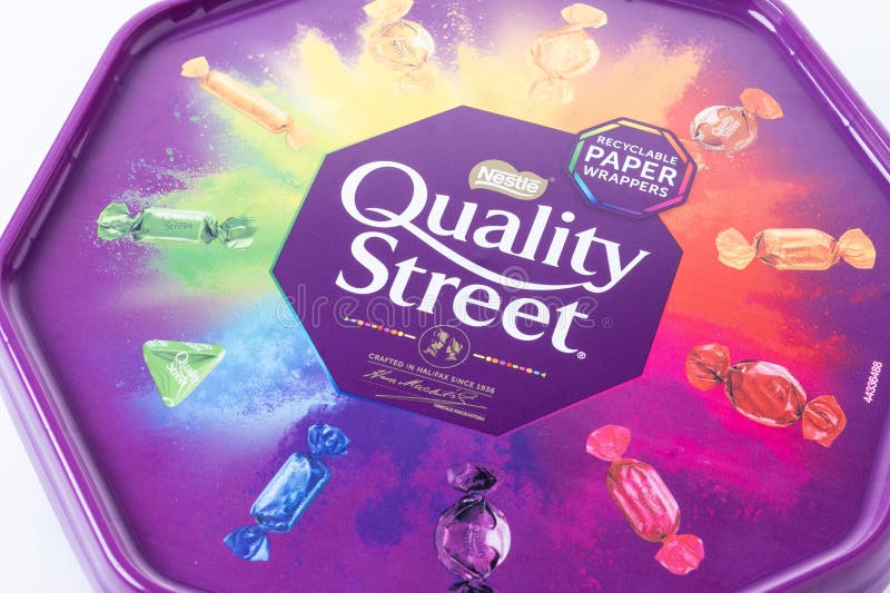 Quality Street Chocolate Box Editorial Photography - Image of bombons ...