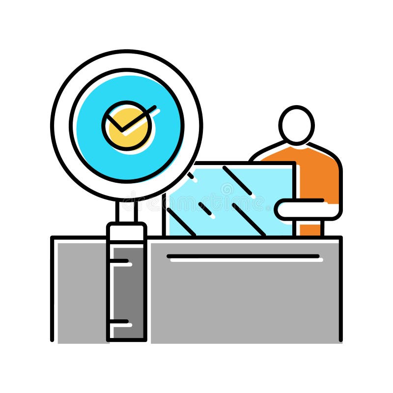 Quality Testing Glass Production Color Icon Vector Illustration Stock ...