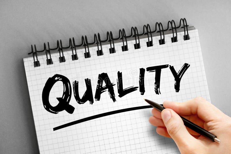 Quality Text on Notepad, Business Concept Stock Image - Image of ...
