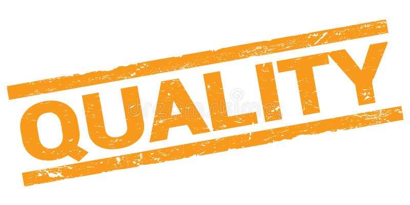 QUALITY Text on Orange Rectangle Stamp Sign Stock Illustration ...