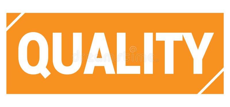 QUALITY Text Written on Orange Stamp Sign Stock Illustration ...