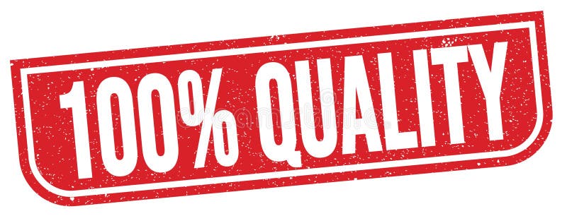 100 QUALITY Text Written on Red Stamp Sign Stock Photo - Image of seal ...