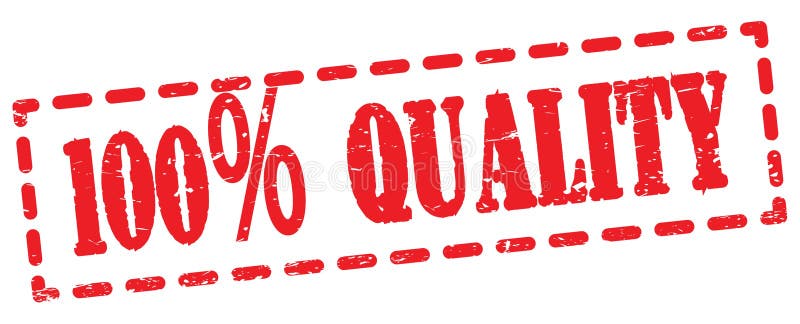 100 QUALITY Text Written on Red Stamp Sign Stock Illustration ...