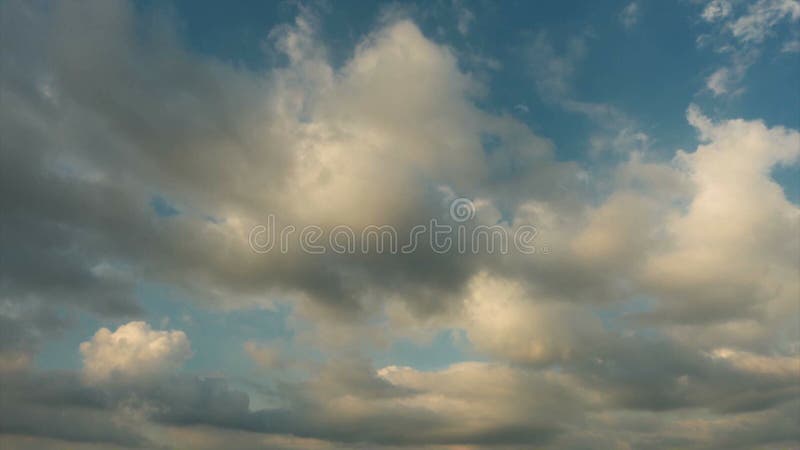 Quality Time Lapse of a Clouds and Blue Sky before Sunset, No Birds, Na Flicker Stock Video ...
