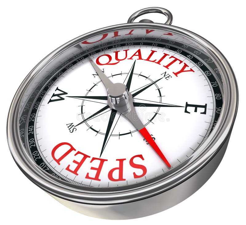 Quality Versus Quantity Compass Stock Illustration - Illustration of ...