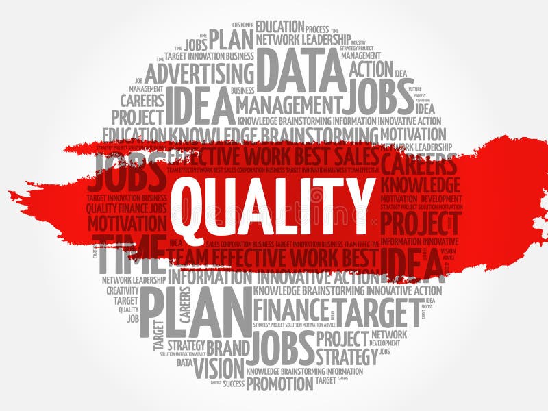 Quality word cloud stock illustration. Illustration of excellence ...