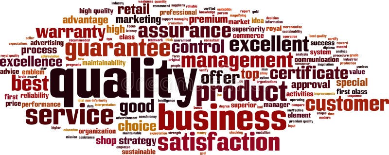 Quality word cloud stock vector. Illustration of produce - 210350288