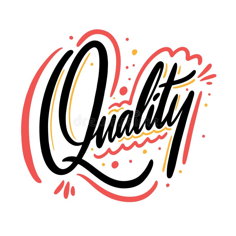 Quality Word. Motivation Modern Calligraphy Phrase. Hand Drawn Vector ...