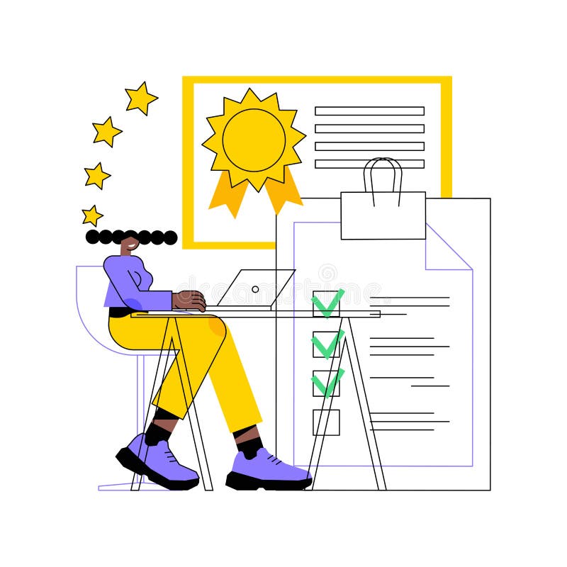 Quality Work Abstract Concept Vector Illustration. Stock Vector ...