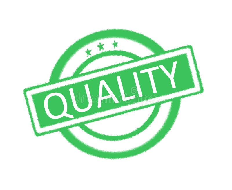 Quality Written on Green Rubber Stamp Stock Illustration - Illustration ...