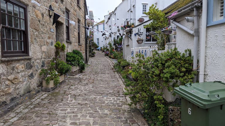 Cornish Bunting, St Ives. Cornwall Editorial Photo - Image of street ...