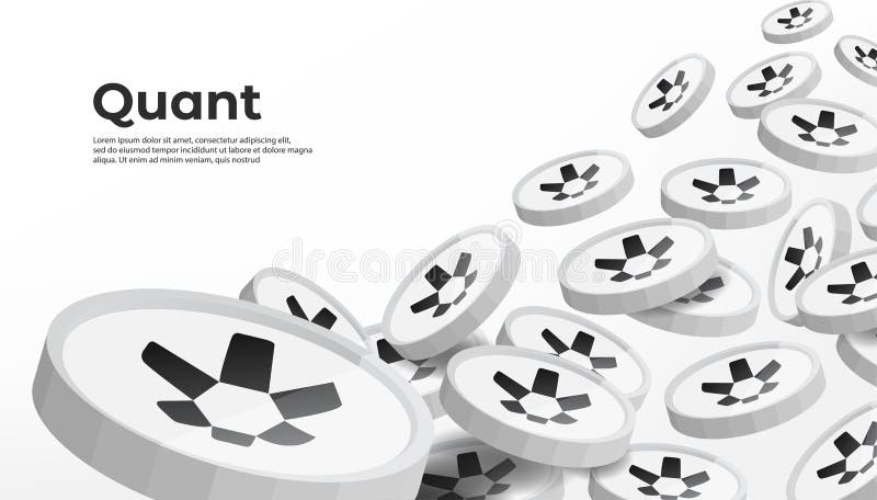 Quant QNT Coins Falling from the Sky. QNT Cryptocurrency Concept Banner ...