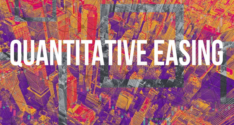 Quantitative Easing Theme with Manhattan New York City Stock Image ...