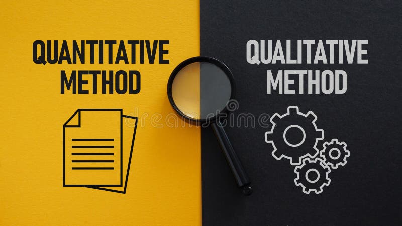 Quantitative Method and Qualitative Method Research Stock Photo - Image ...