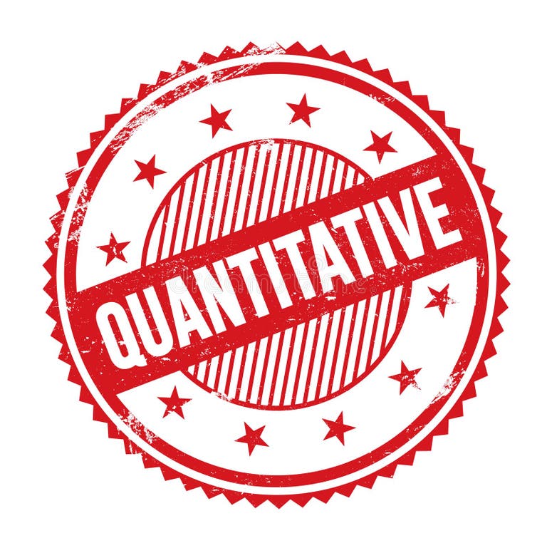 QUANTITATIVE Text Written on Red Grungy Round Stamp Stock Illustration ...