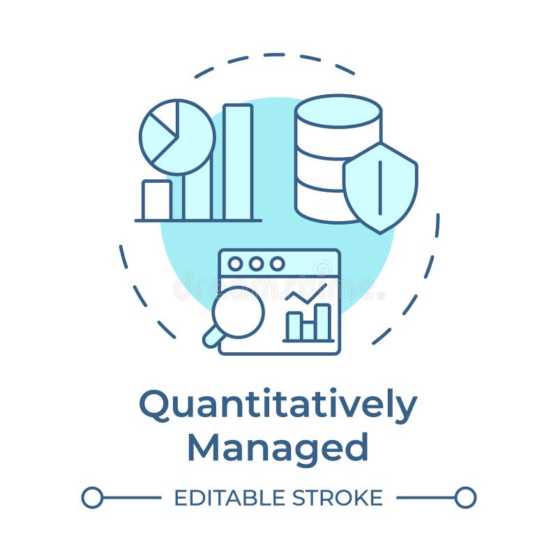 Quantitatively Managed Stage Soft Blue Concept Icon Stock Vector ...