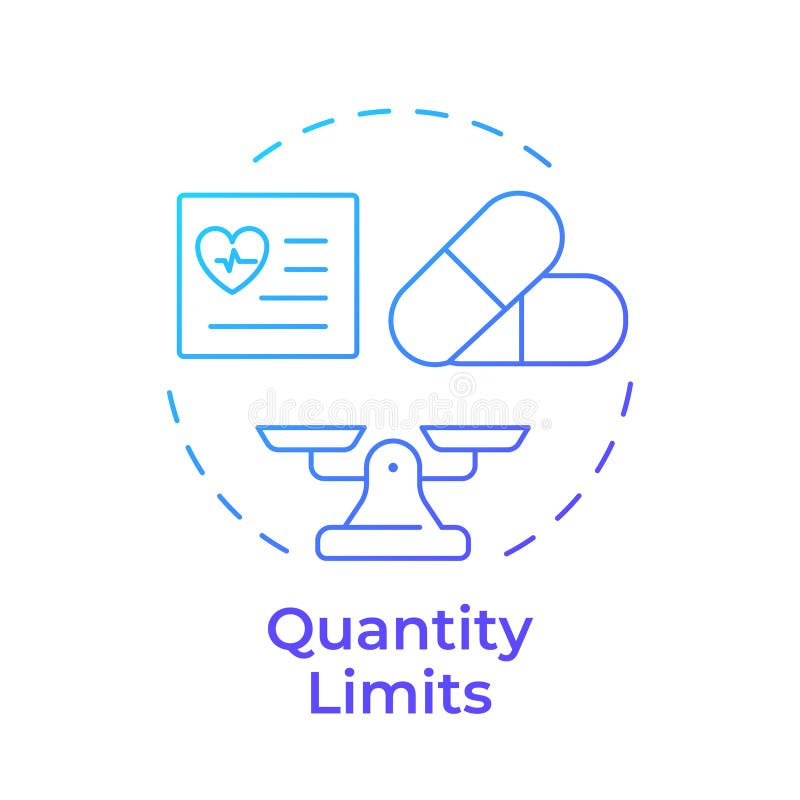 Quantity Limits Blue Gradient Concept Icon Stock Vector - Illustration ...