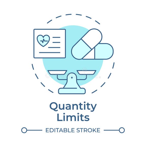 Quantity Limits Soft Blue Concept Icon Stock Vector - Illustration of ...