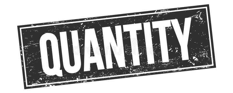 QUANTITY Text on Black Grungy Rectangle Stamp Stock Illustration ...
