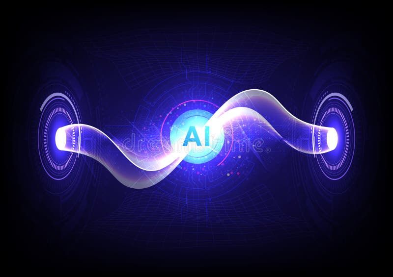 Quantum AI Computing Technology Background Concept Stock Image - Image ...