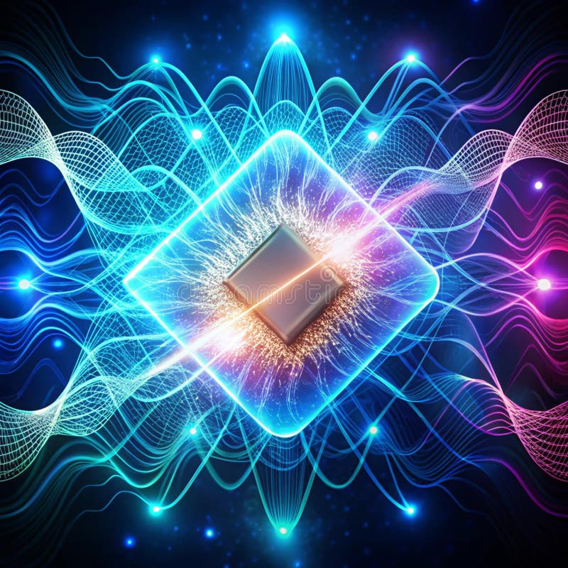 Quantum AI Processor Generating Difurans Energy Waves Stock ...