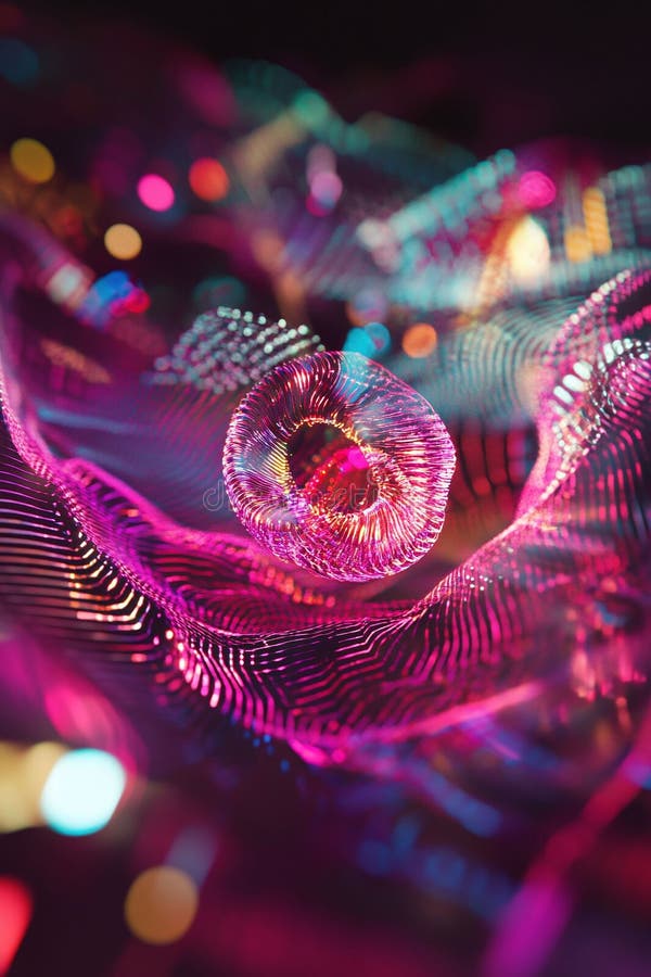 Quantum Algorithm Visualization In 3d Space Stock Illustration
