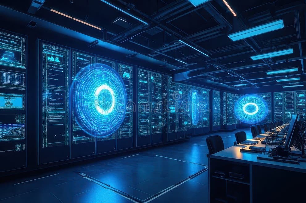 Quantum-based Data Transfer Technology Stock Illustration ...