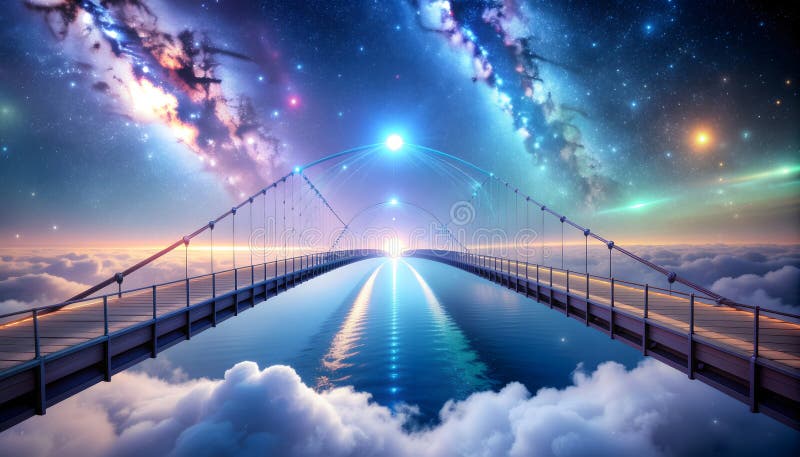 Bridge Connecting Parallel Dimensions Stock Illustrations – 7 Bridge ...