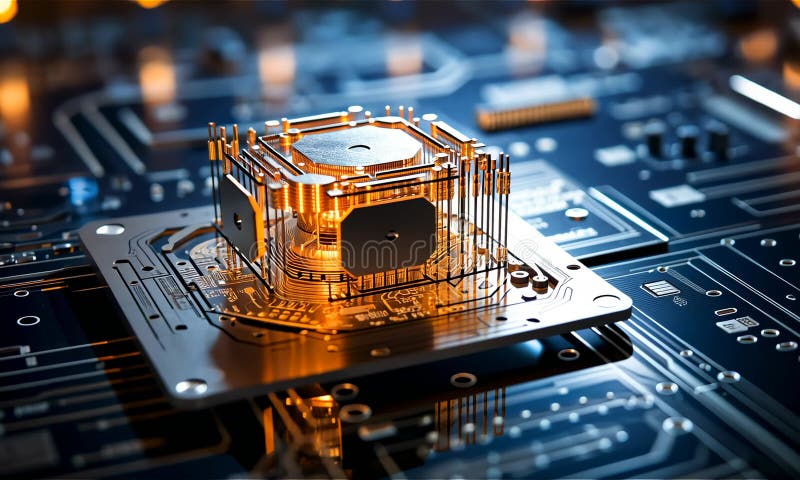 Quantum Chip, Part of Quantum Computer. How Quantum Technology May Look ...