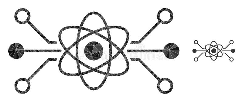 Quantum Circuit Polygonal Lowpoly Flat Icon Stock Vector - Illustration ...