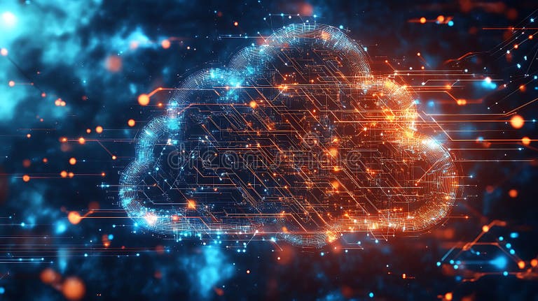 Quantum Cloud Harness | Entangled Qubit Networks Bridging Real Hardware Interfaces Stock ...