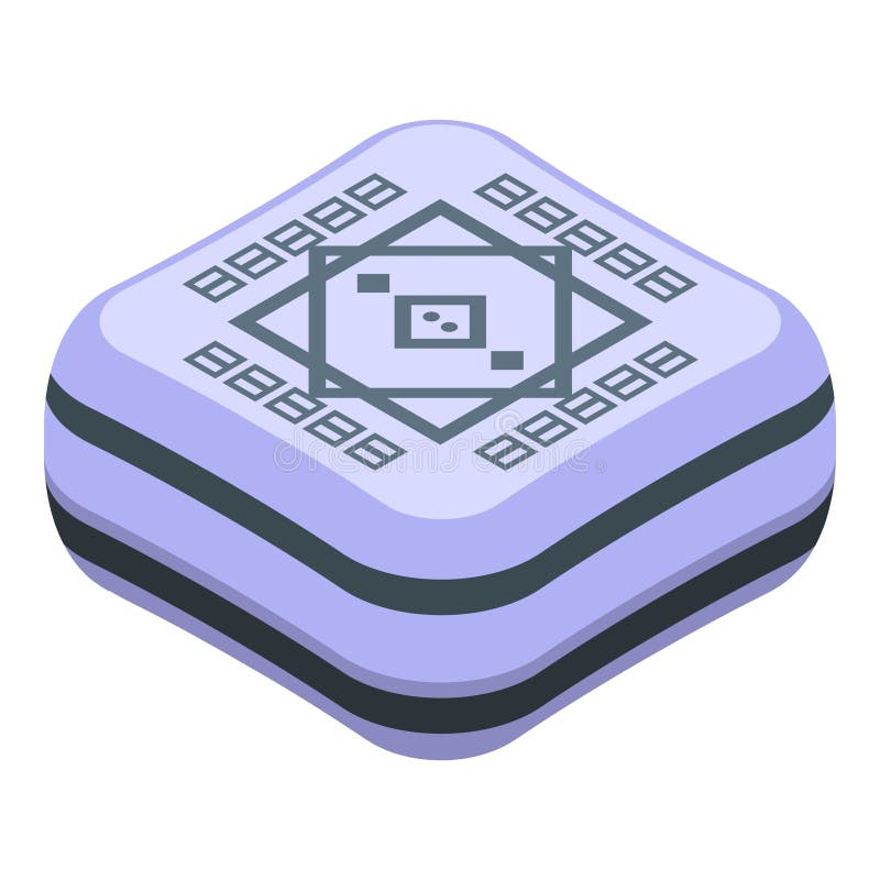 Quantum Computer Chip Showing Qubit Processing Power Stock Illustration ...